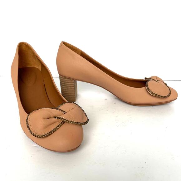See By Chloe | Shoes | See By Chlo Block Heel Pumps With Chain Accent ...